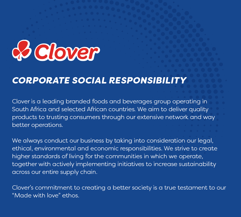 Clover Corporate Social Responsibility | Clover Corporate
